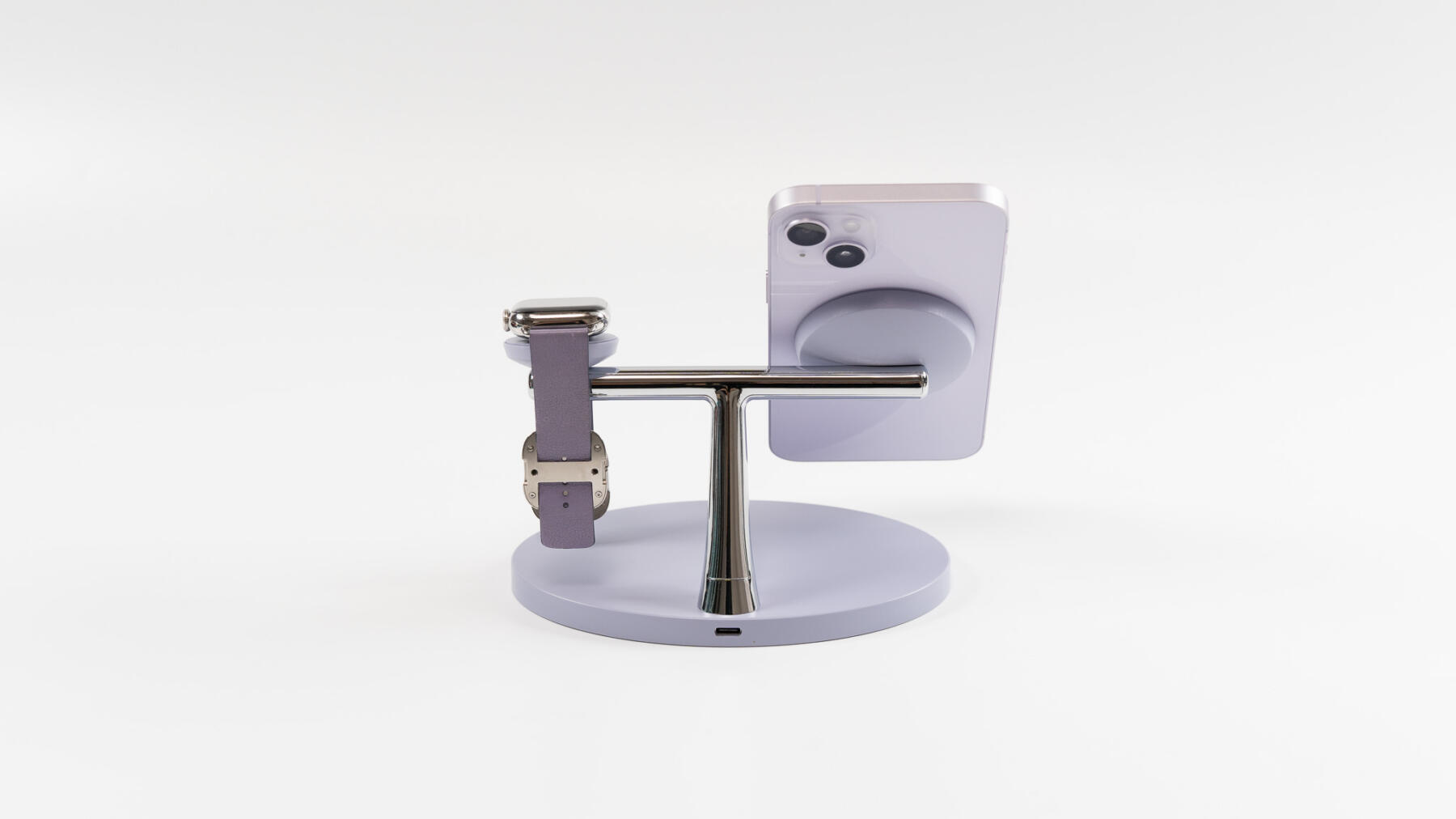 2,200円で買える、3COINSのラベンダー色のMagSafe＋Apple Watchワイヤレス充電器をレビュー | ガジェットショット